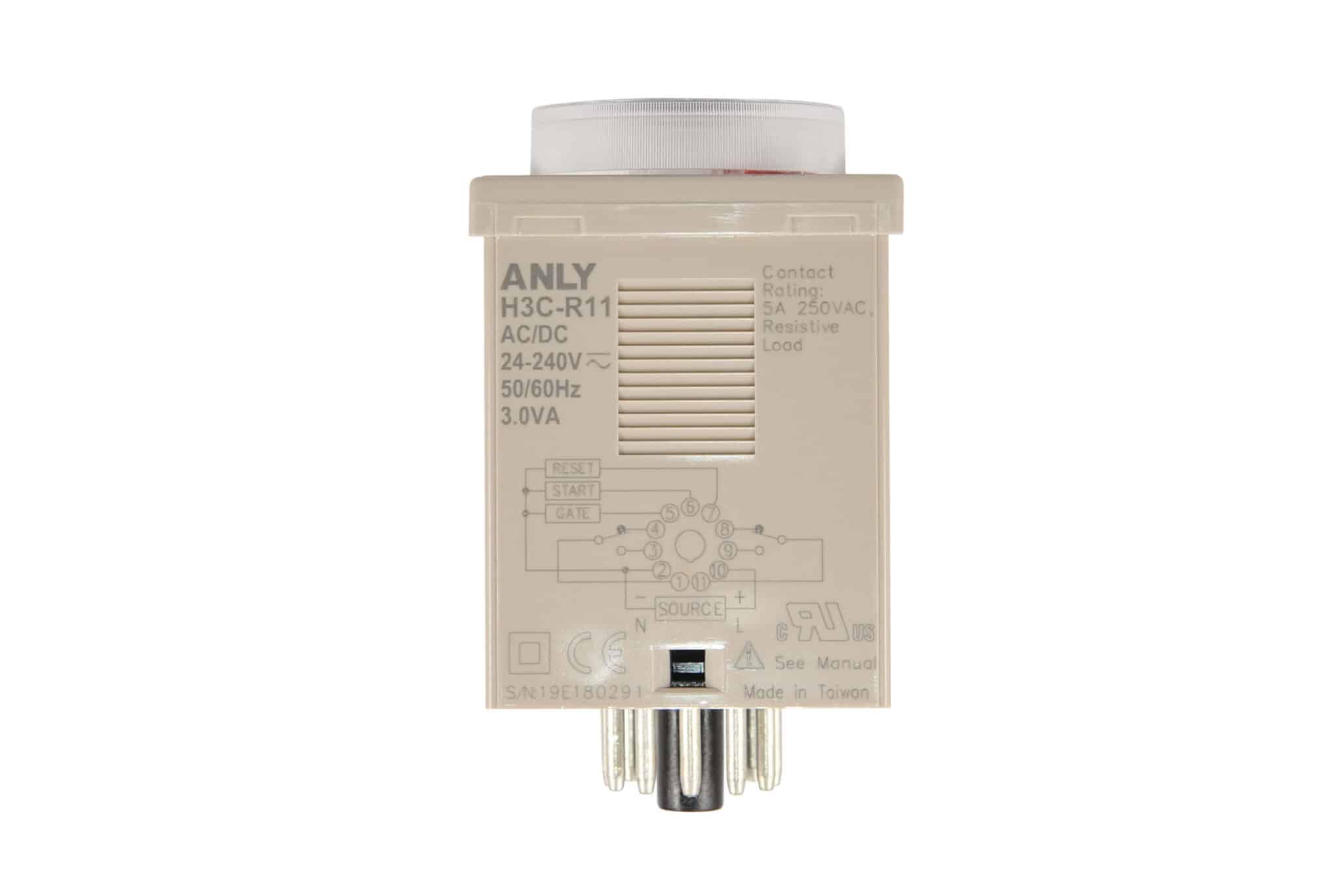 11 Pin Timer Analogue Multifunction 24-240VAC/DC Model: H3C-R11 Anly